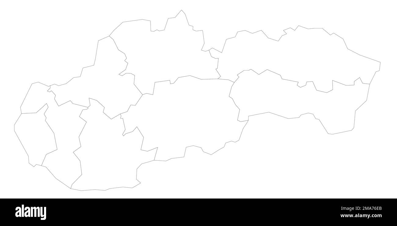 Slovakia political map of administrative divisions Stock Vector Image ...