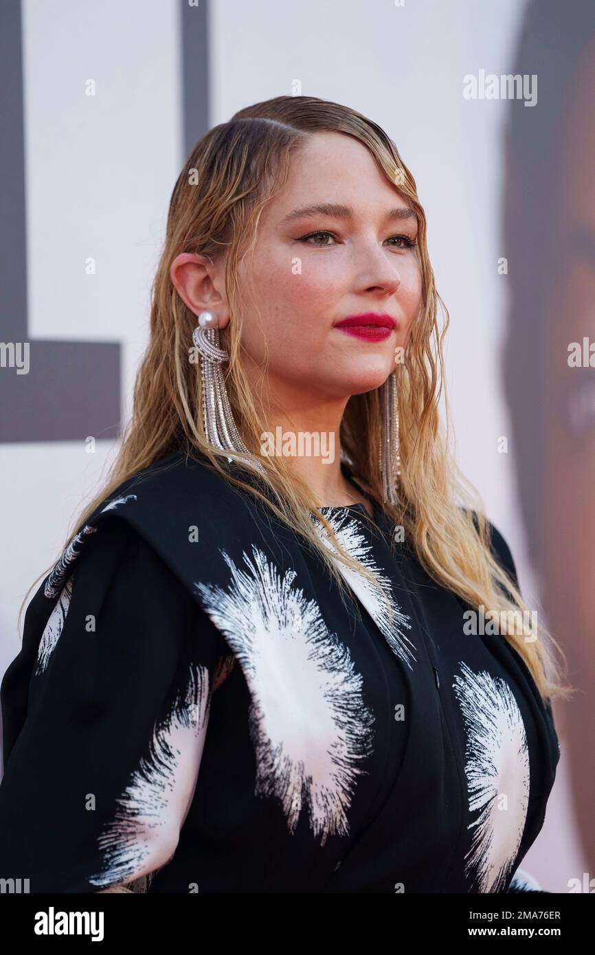 Haley Bennett poses for photographers upon arrival for the premiere of ...