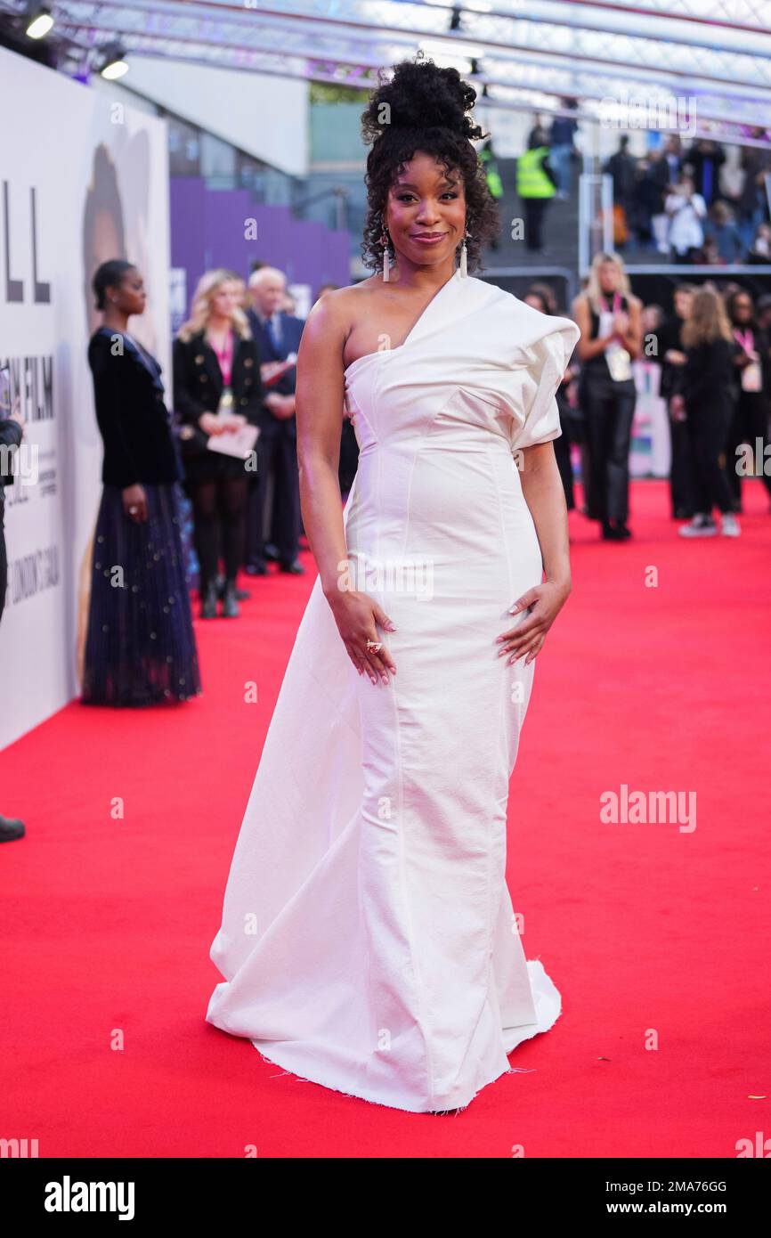 Chinonye Chukwa poses for photographers upon arrival for the premiere ...