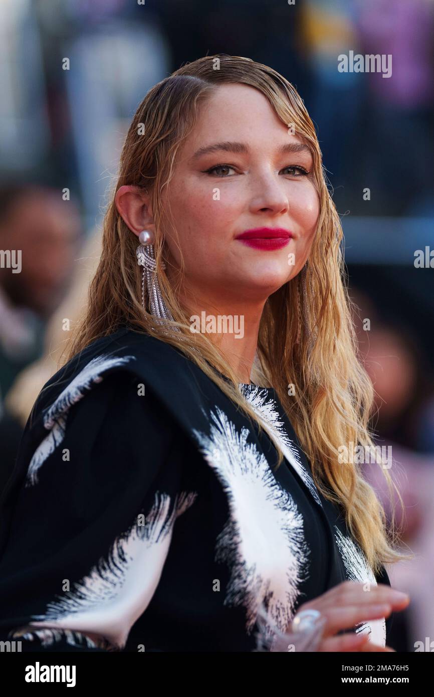 Haley Bennett poses for photographers upon arrival for the premiere of ...