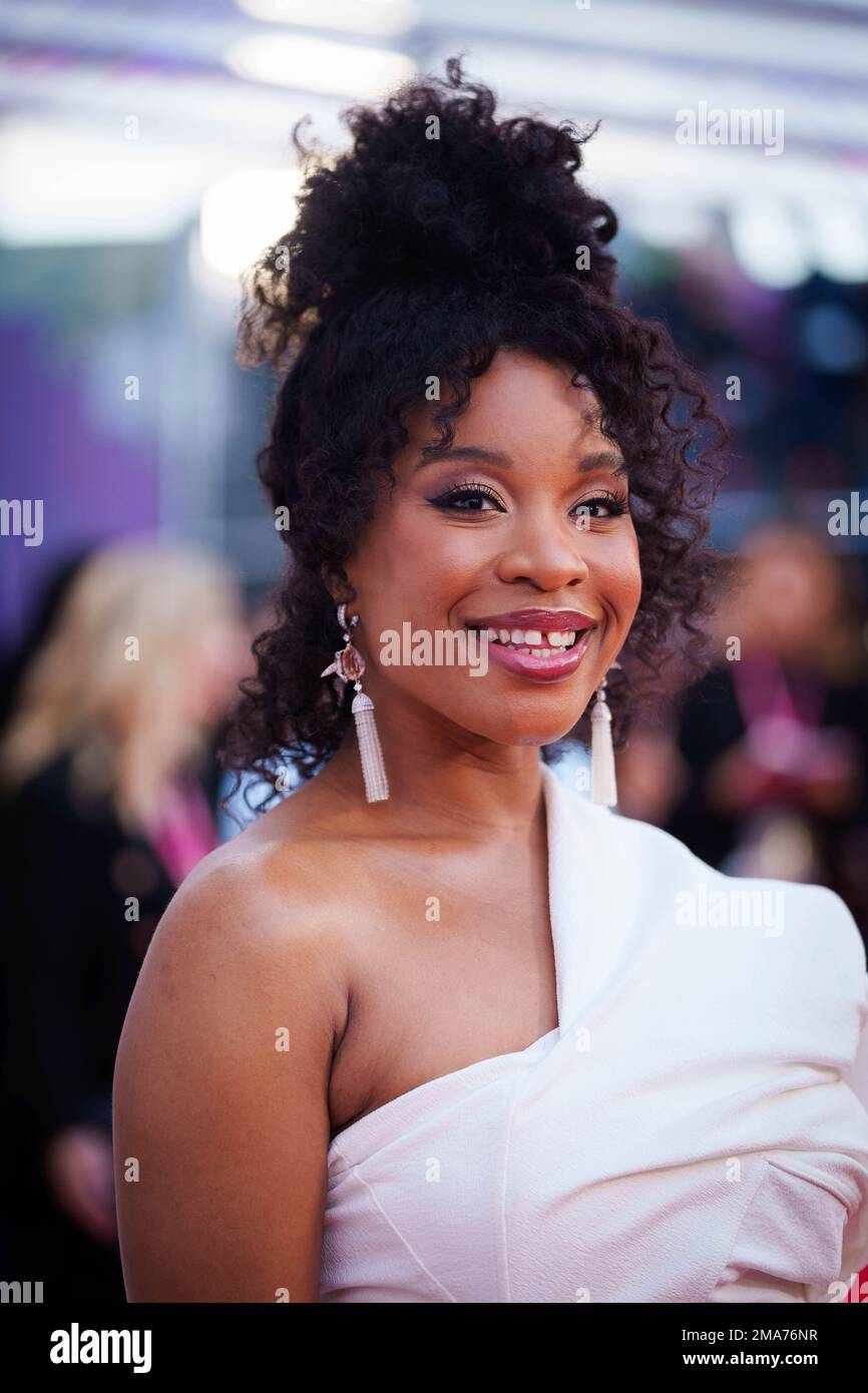 Chinonye Chukwa poses for photographers upon arrival for the premiere ...