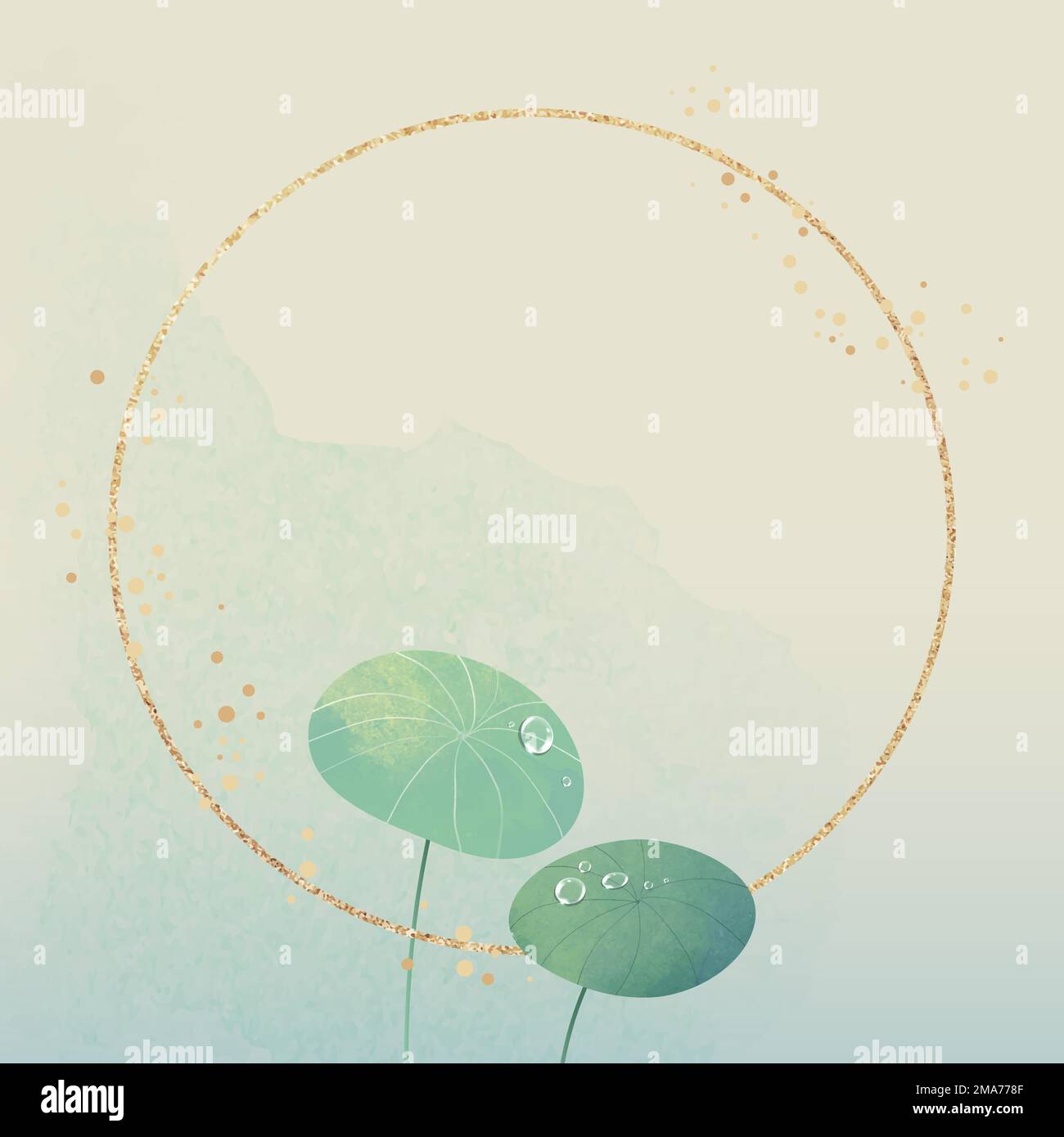 Round pennywort shimmering frame vector Stock Vector Image & Art - Alamy