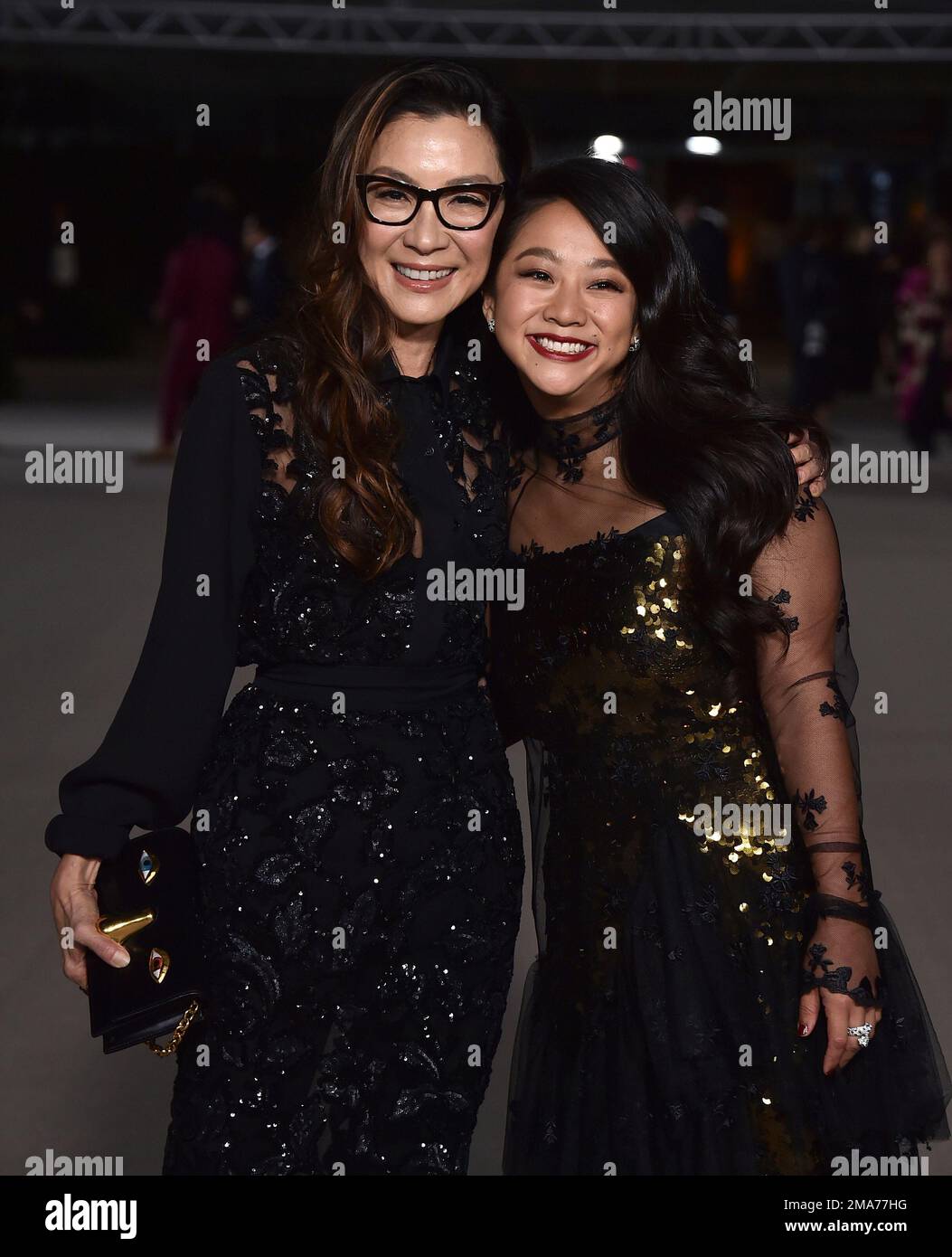 Michelle Yeoh, left, and Stephanie Hsu arrive at the second annual ...