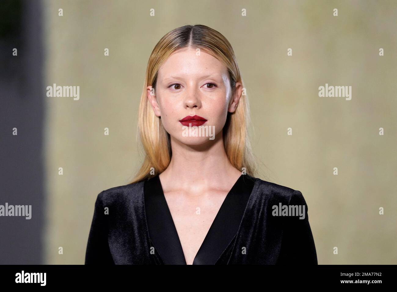 Mia Goth arrives at the second annual Academy Museum gala at the ...