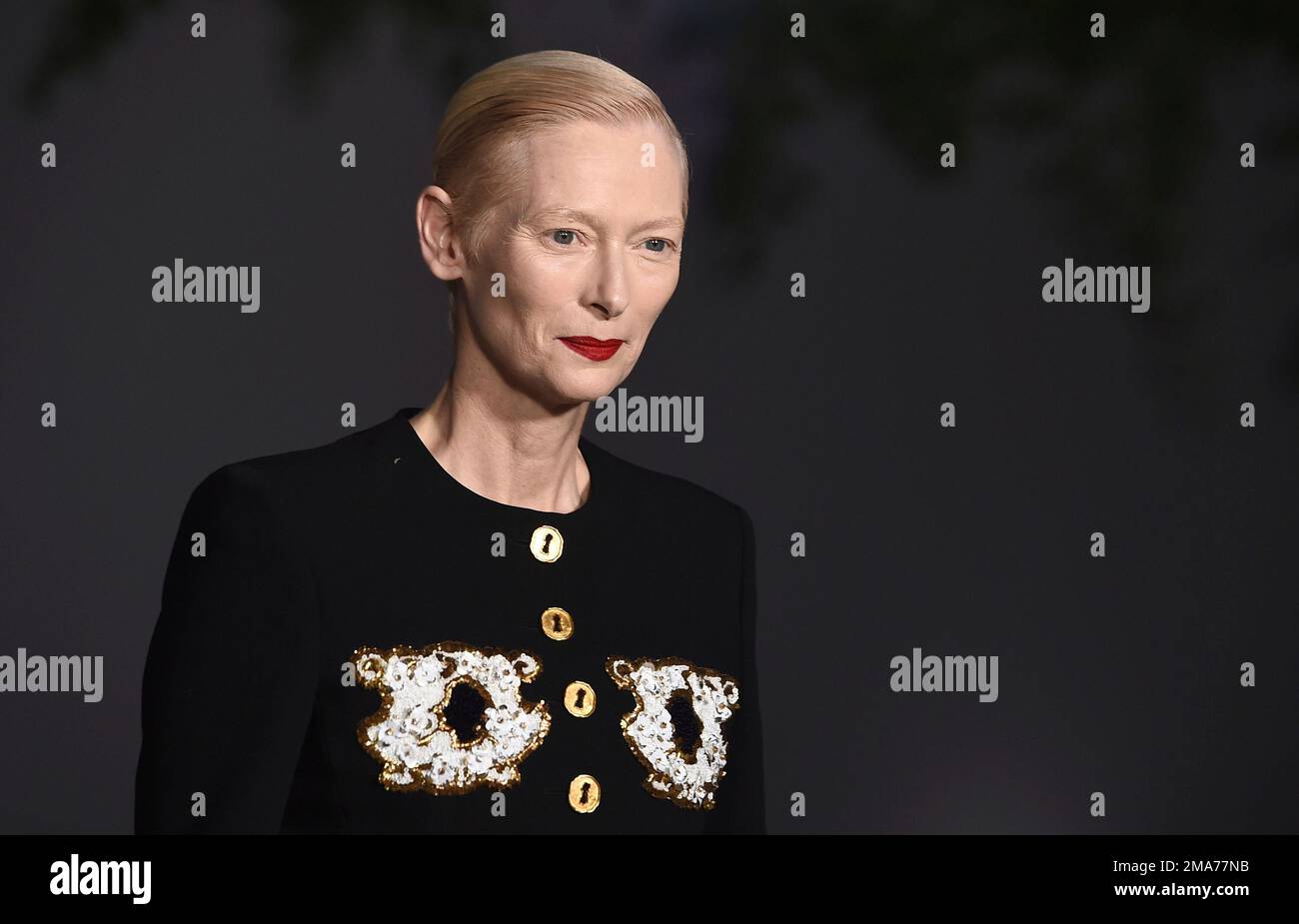 Tilda Swinton arrives at the second annual Academy Museum gala at the ...