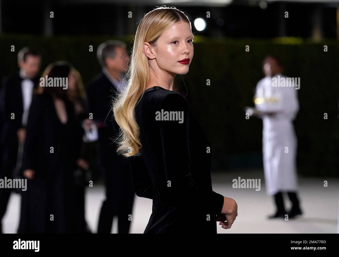 Mia Goth arrives at the second annual Academy Museum gala at the ...