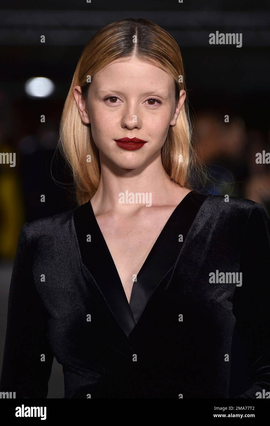 Mia Goth arrives at the second annual Academy Museum gala at the ...