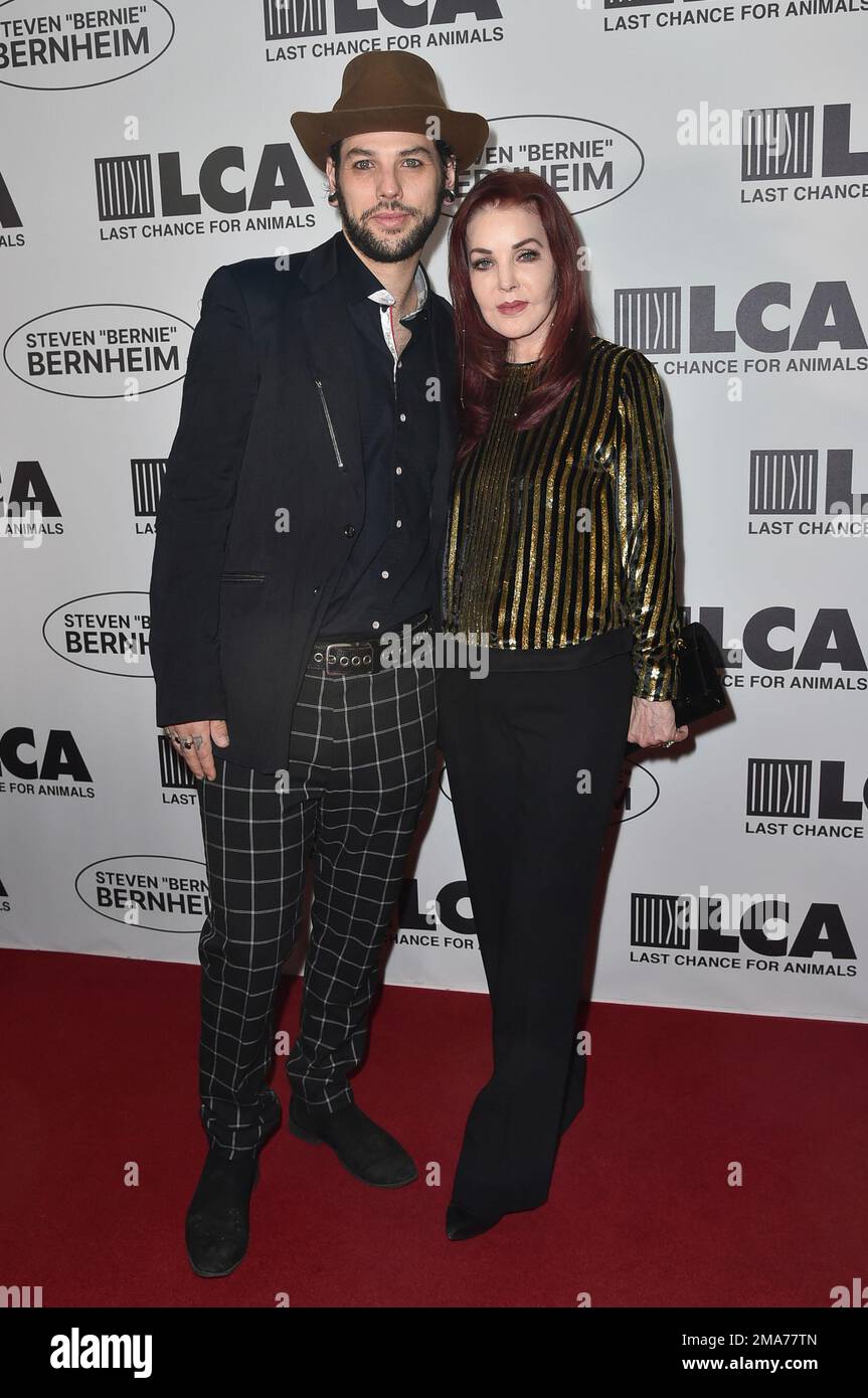 Navarone Garibaldi, left, and Priscilla Presley attend the "Last Chance ...