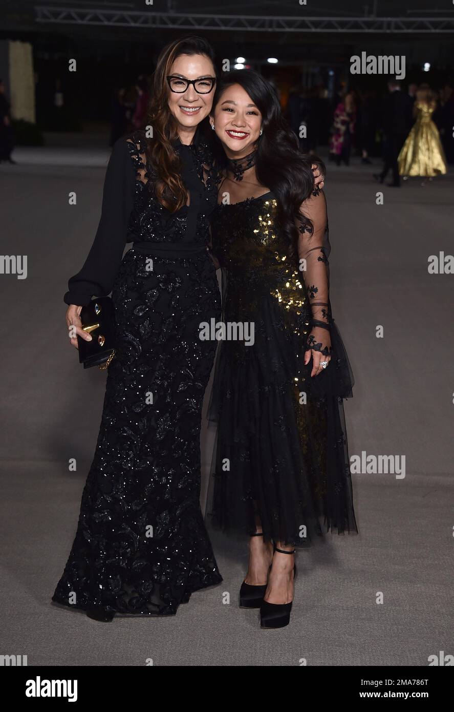 Michelle Yeoh, left, and Stephanie Hsu arrive at the second annual ...