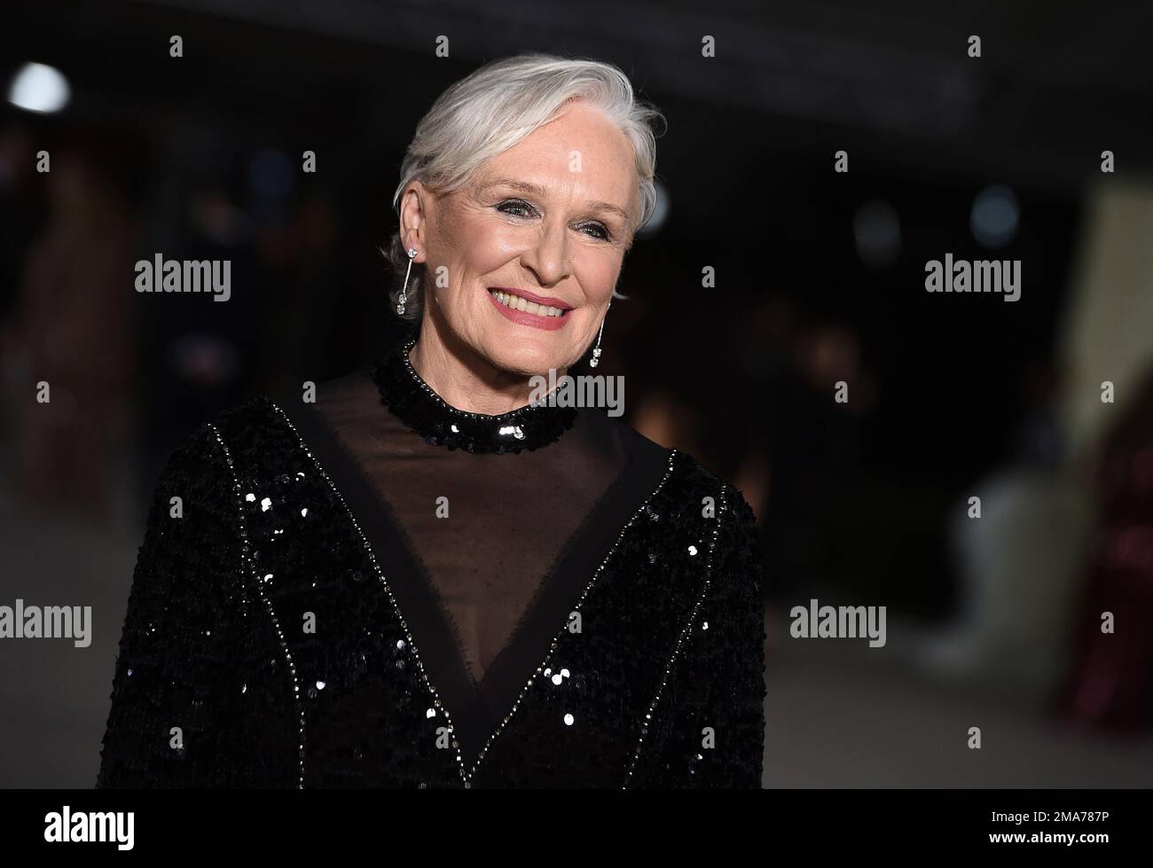 Glenn Close arrives at the second annual Academy Museum gala at the ...