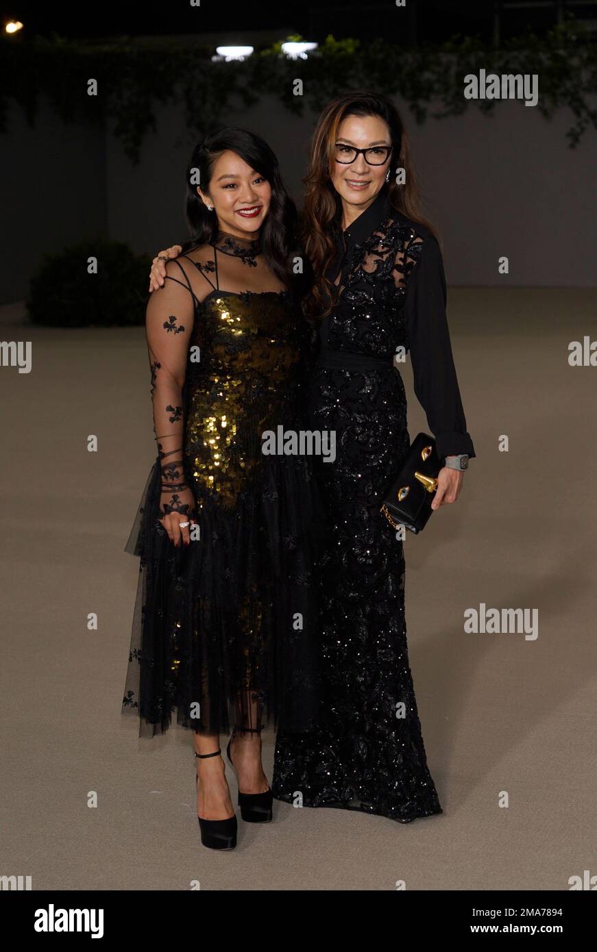 Michelle Yeoh, left, and Stephanie Hsu arrive at the second annual ...