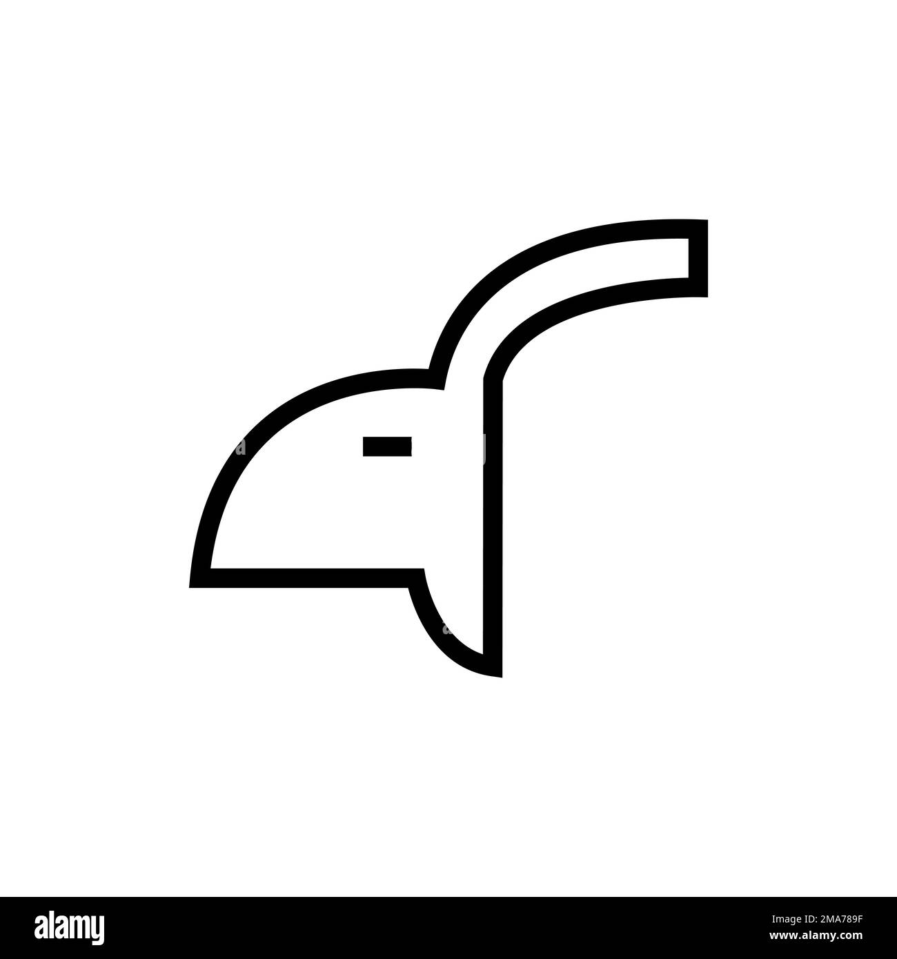 Goat head icon in line art style for print and design. Vector ...