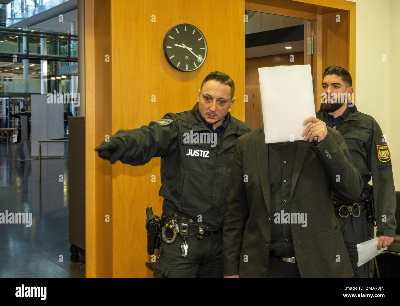 Augsburg, Germany. 19th Jan, 2023. At the Criminal Justice Center, two ...