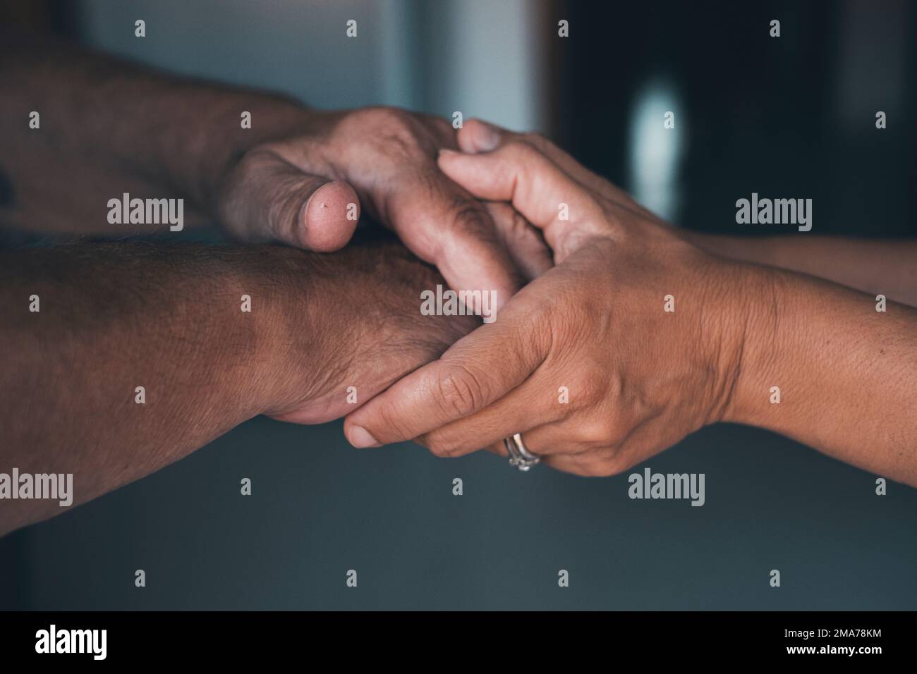 Young Woman Daughter Granddaughter Caregiver Holding Old Senior Female