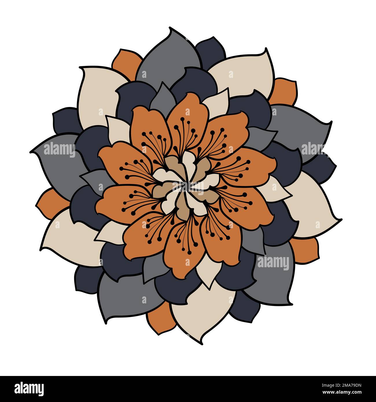 Abstract mandala pattern, vector illustration. Bright ornament. Graphic ...