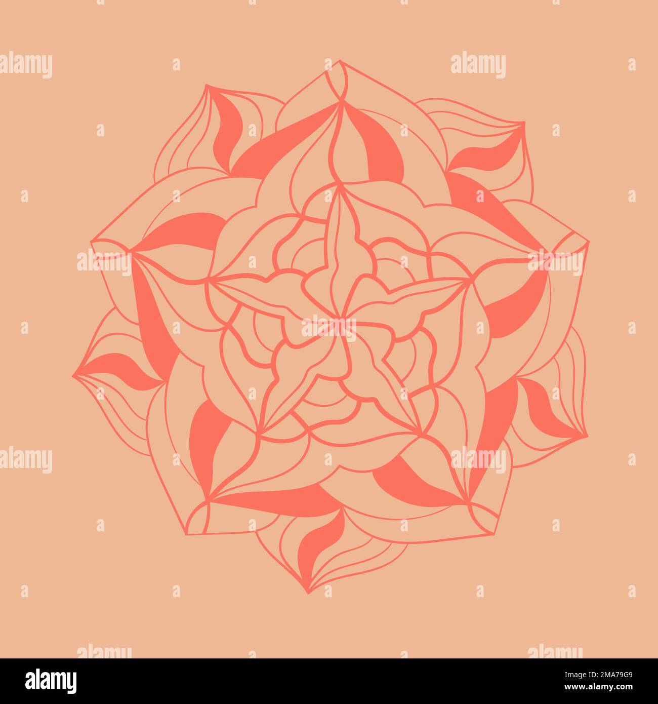 Abstract mandala pattern, vector illustration. Bright ornament. Graphic ...