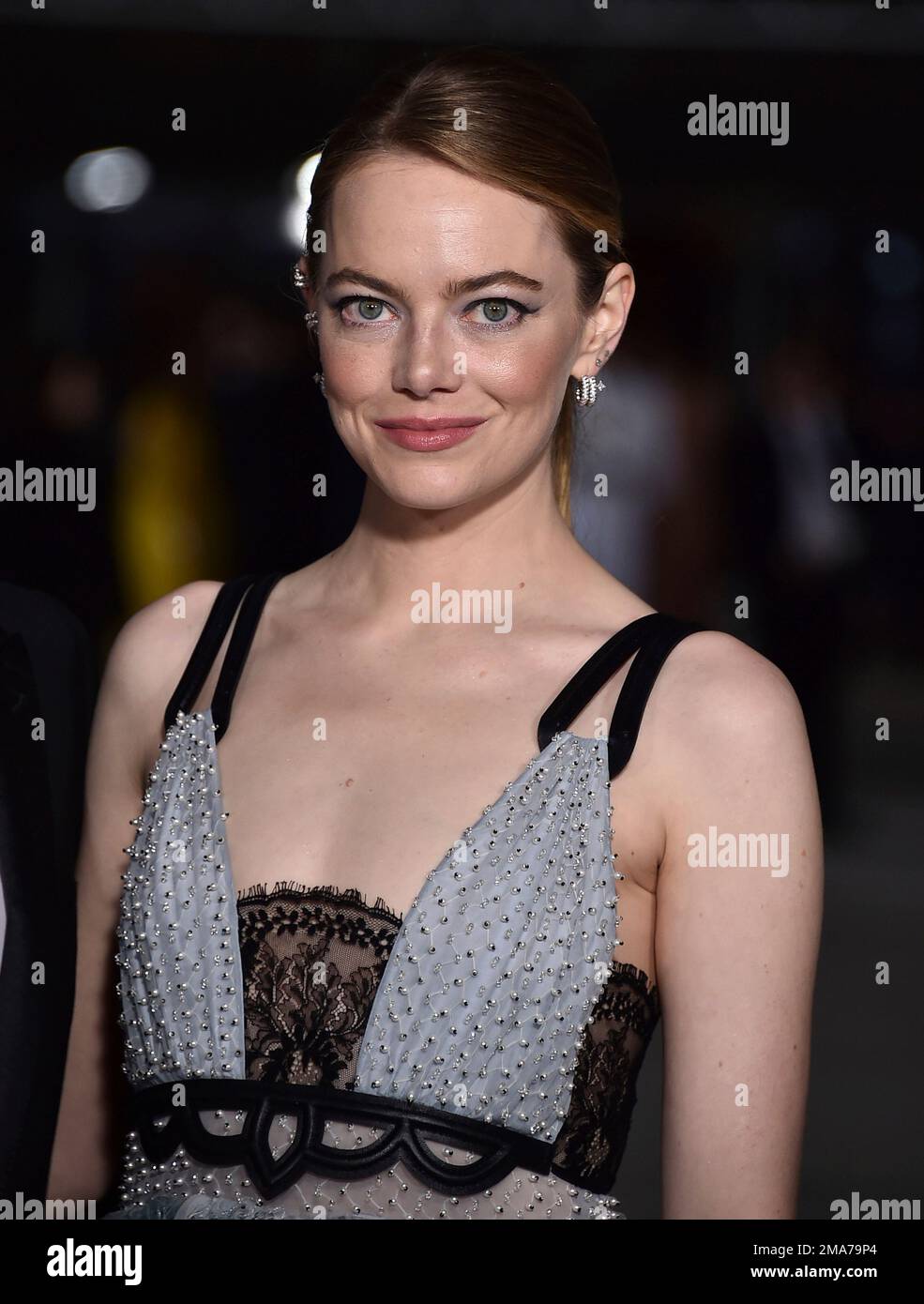 Emma Stone arrives at the second annual Academy Museum gala at the ...