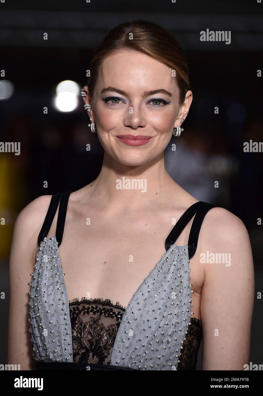 Emma Stone arrives at the second annual Academy Museum gala at the ...