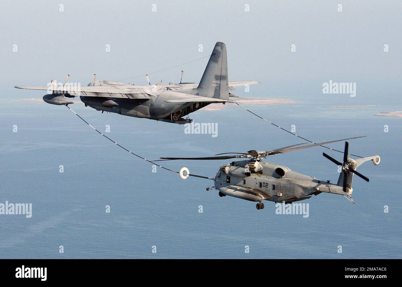 A US Marine Corps (USMC) CH-53 Super Stallion helicopter, Marine Heavy ...