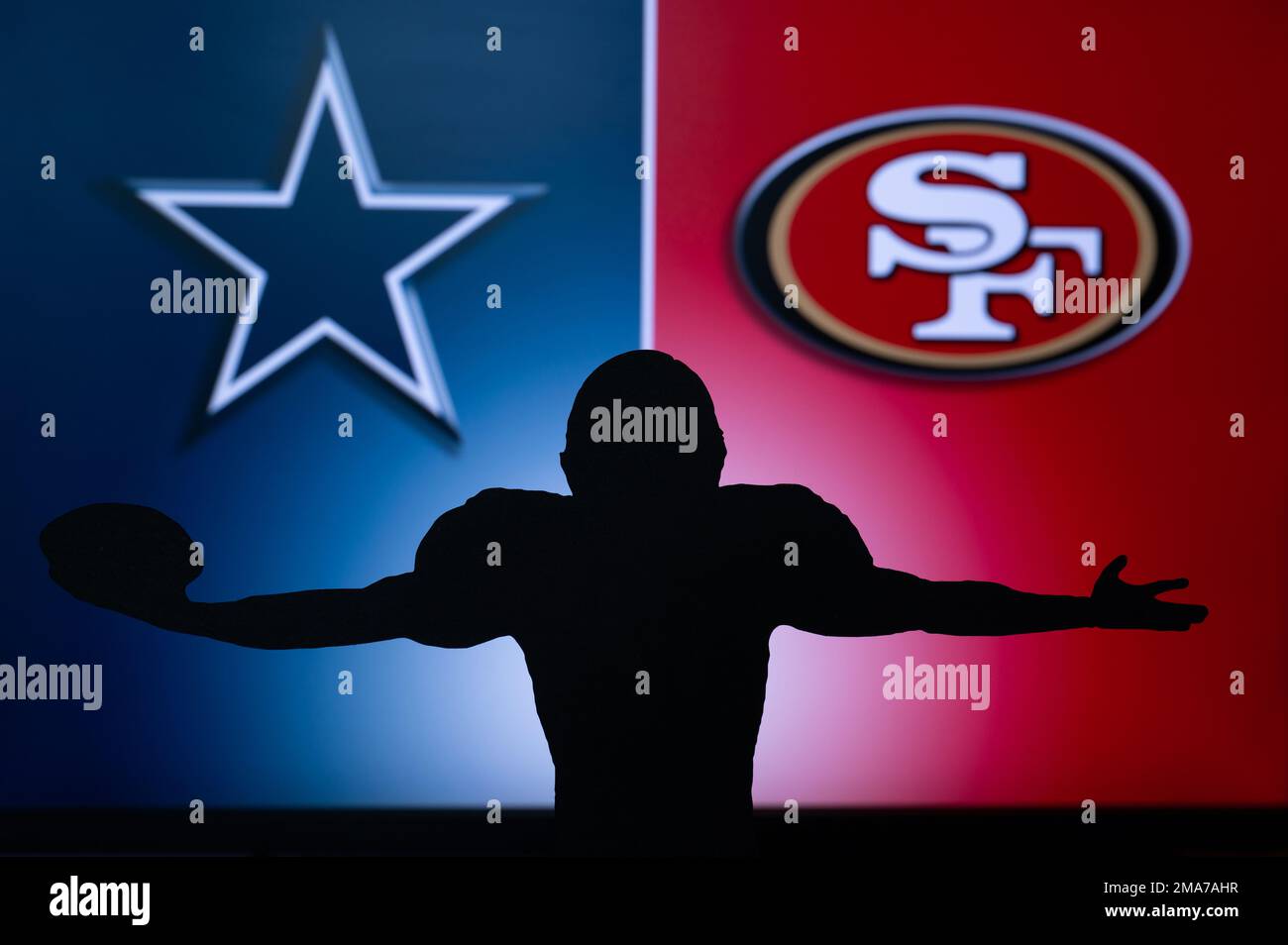 SAN FRANCISCO, USA, JANUARY 18, 2023: Dallas Cowboys vs. San Francisco ...