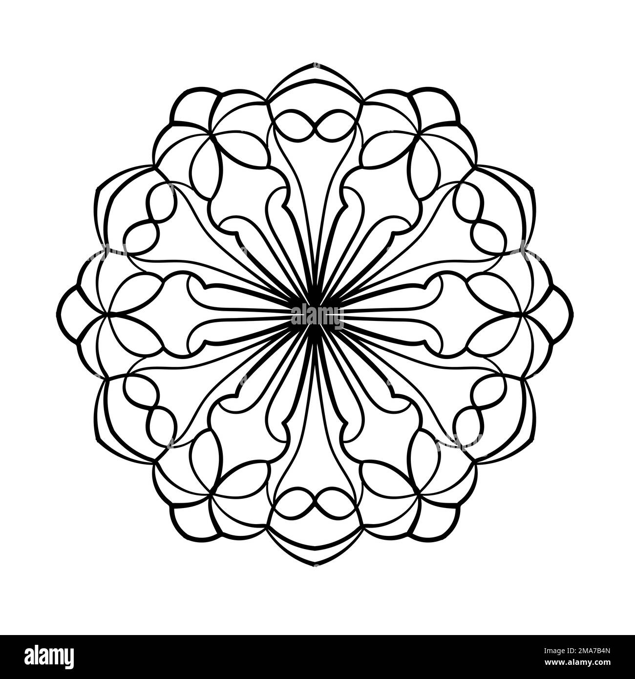 Vector mandala pattern. Coloring book element. Abstract lace pattern ...