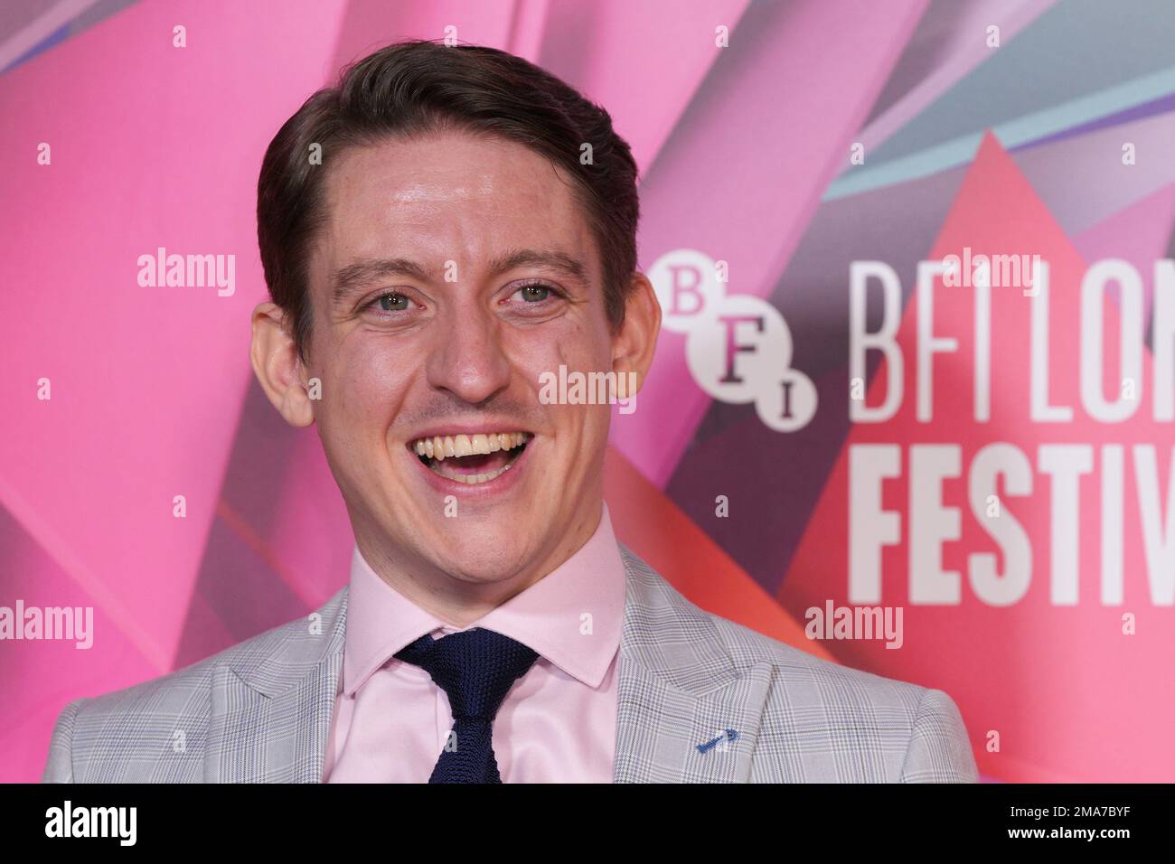 Matthew Duckett poses for photographers upon arrival for the premiere ...