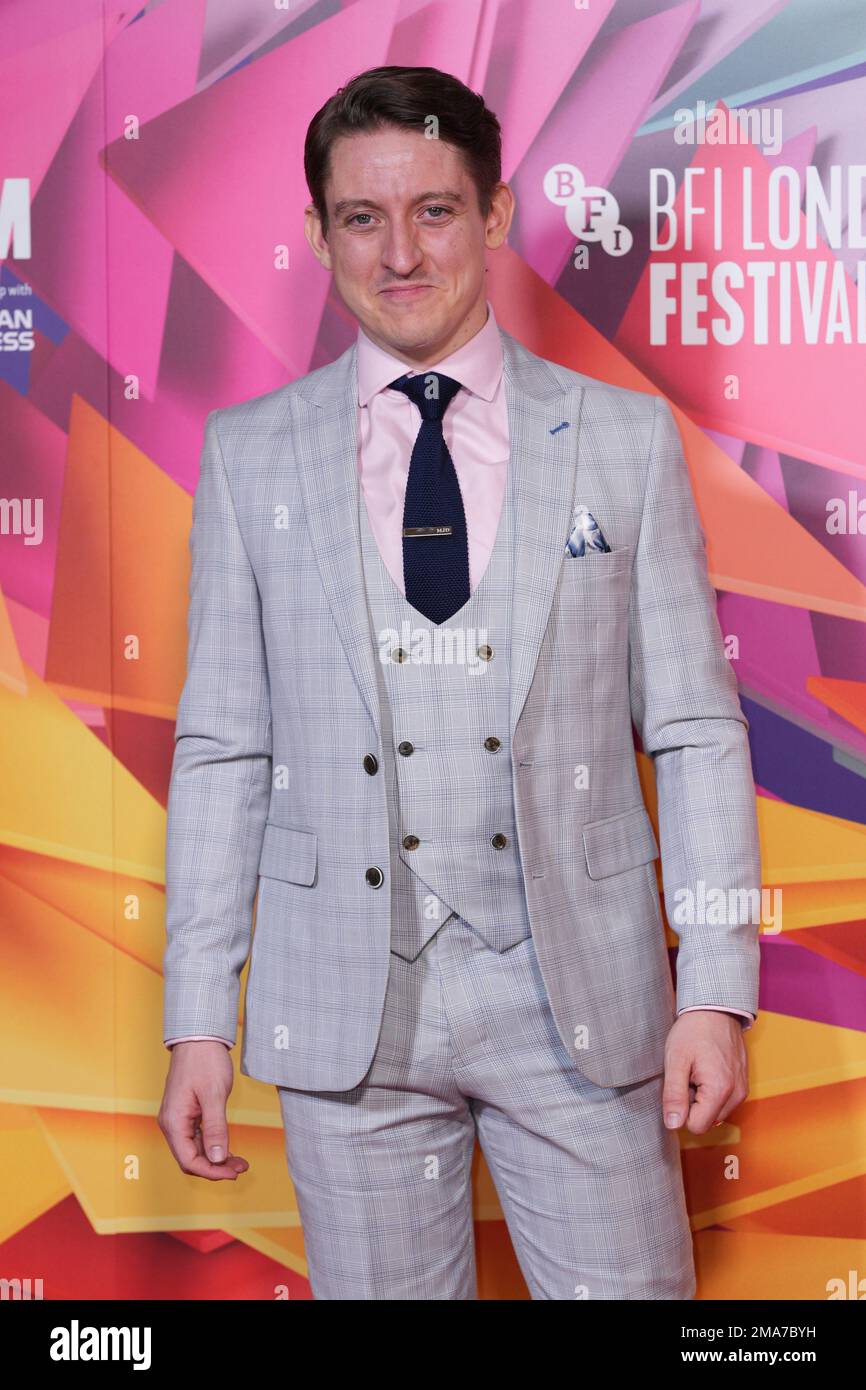 Matthew Duckett poses for photographers upon arrival for the premiere ...