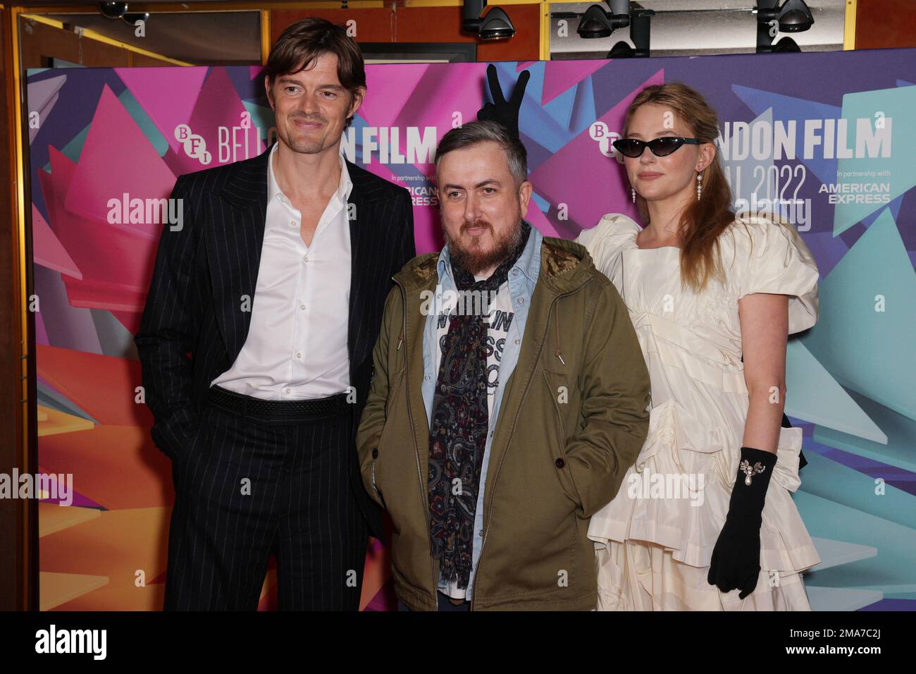 Sam Riley, from left, Haley Bennett and director Jamie Adams pose for ...