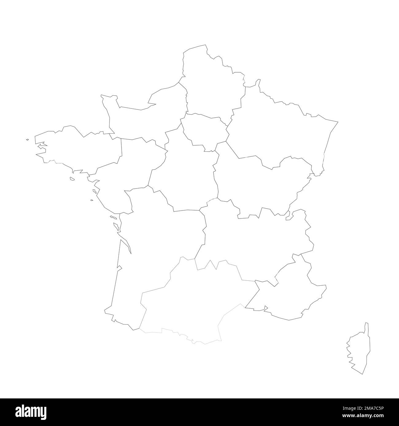 France political map of administrative divisions Stock Vector Image ...