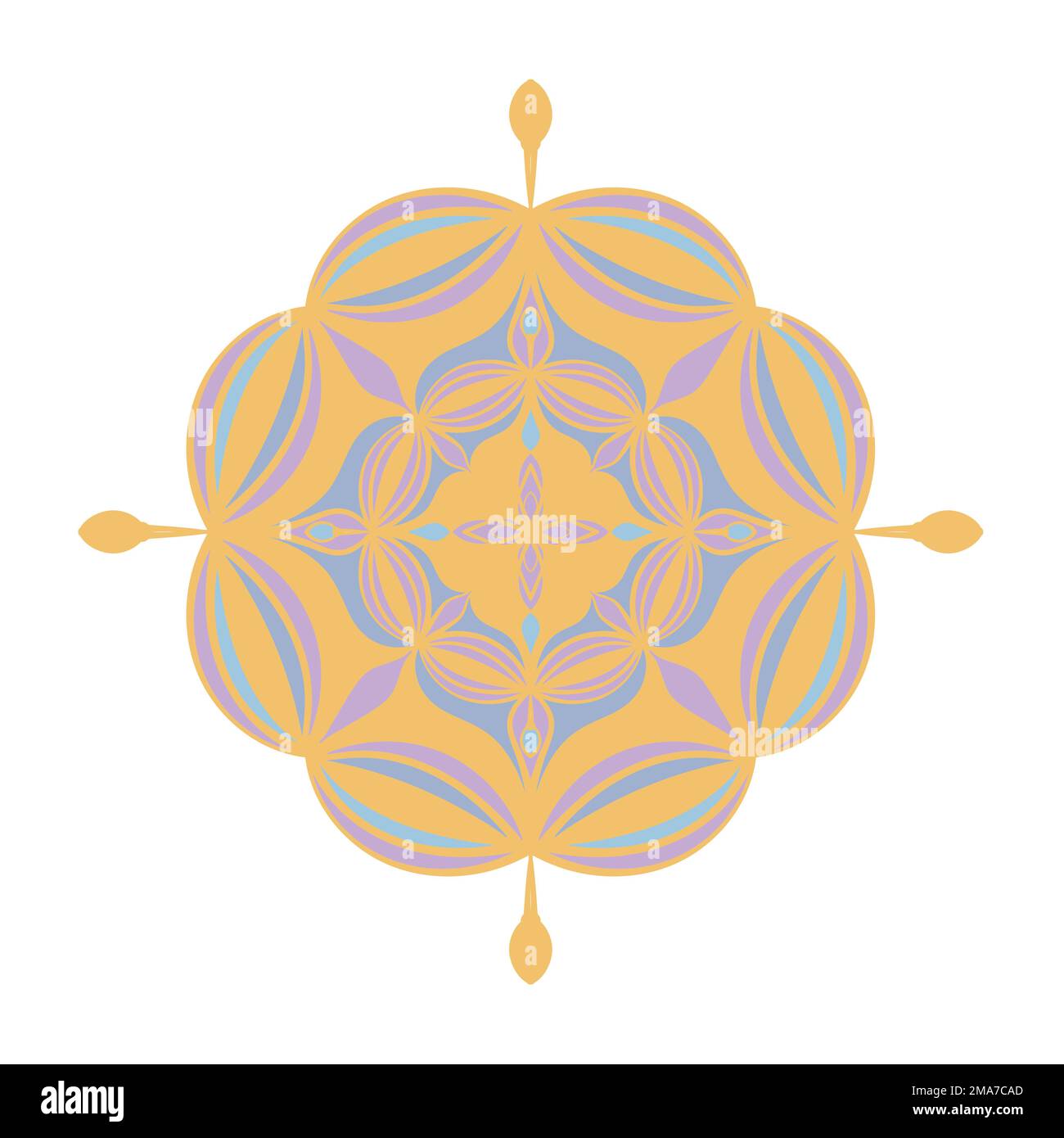 Decorative round background. Ornamental ethnic pattern. Element for ...