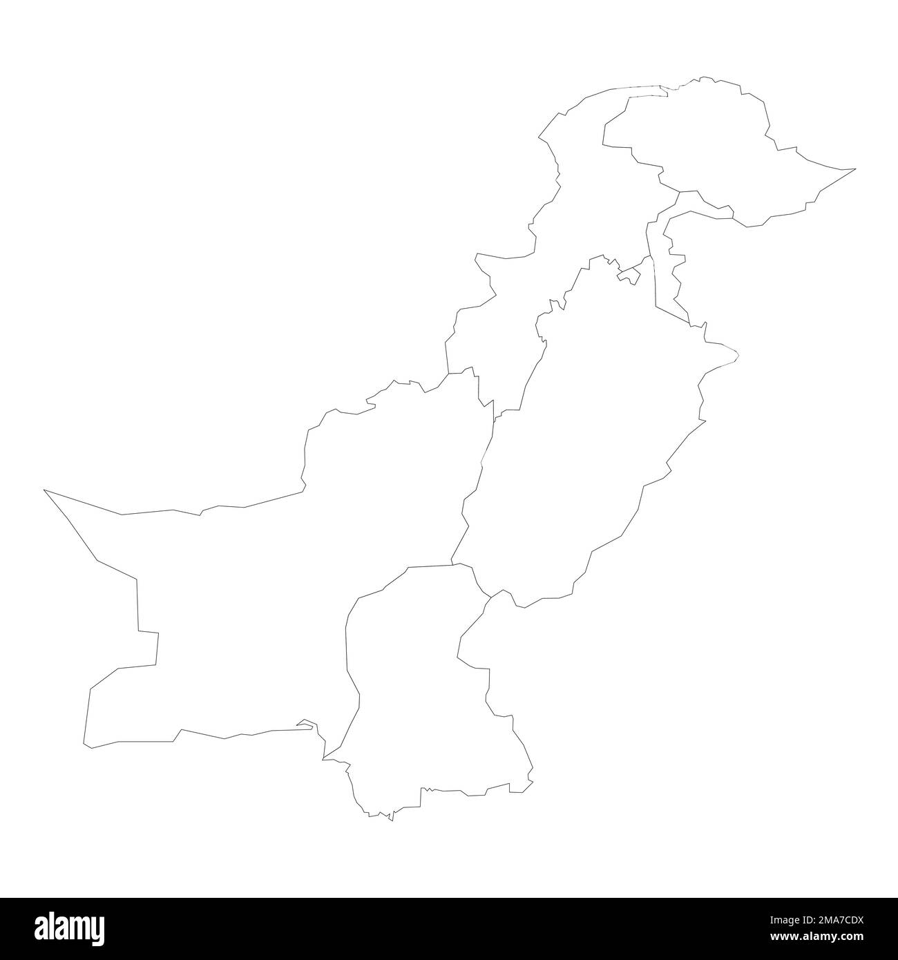 Pakistan political map of administrative divisions Stock Vector Image & Art - Alamy