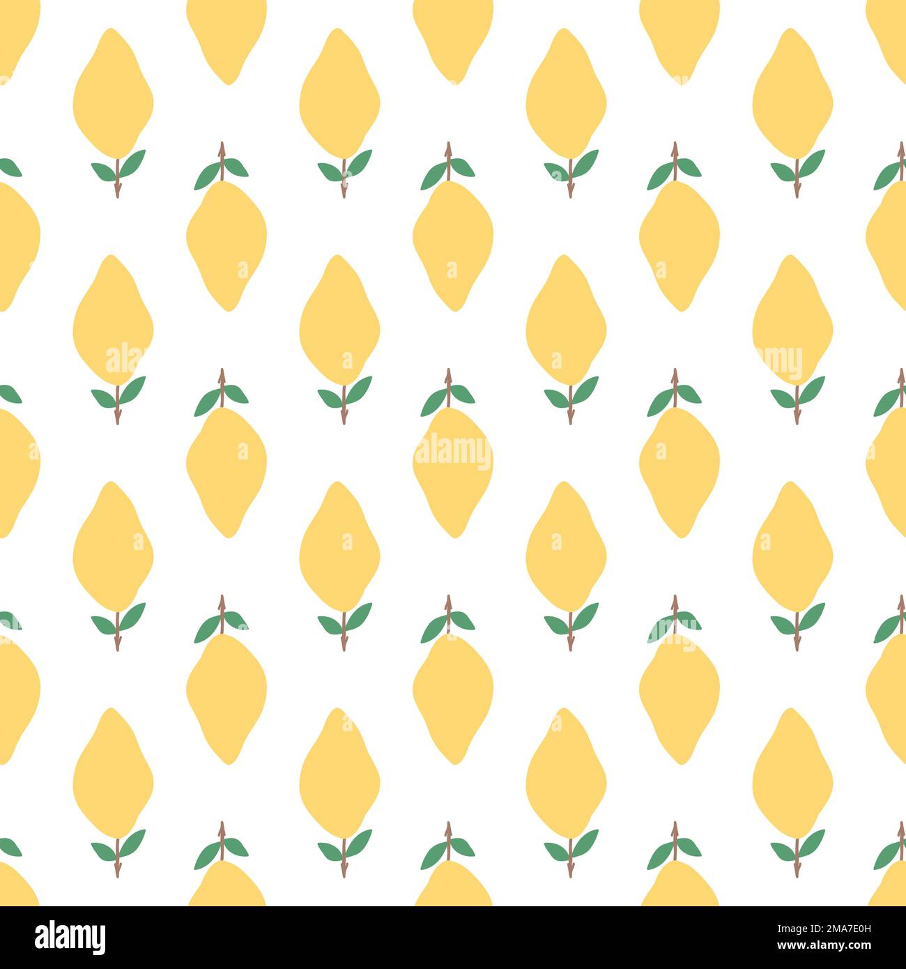 Seamless vector pattern with lemon fruits. Background texture. Repeat ...