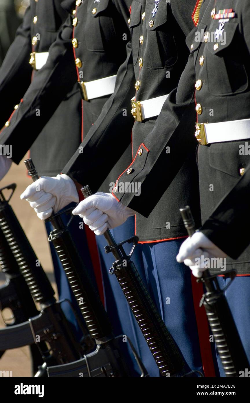 The US Marine Corps (USMC) Marine Corp Base (MCB) Kaneohe Rifle team ...