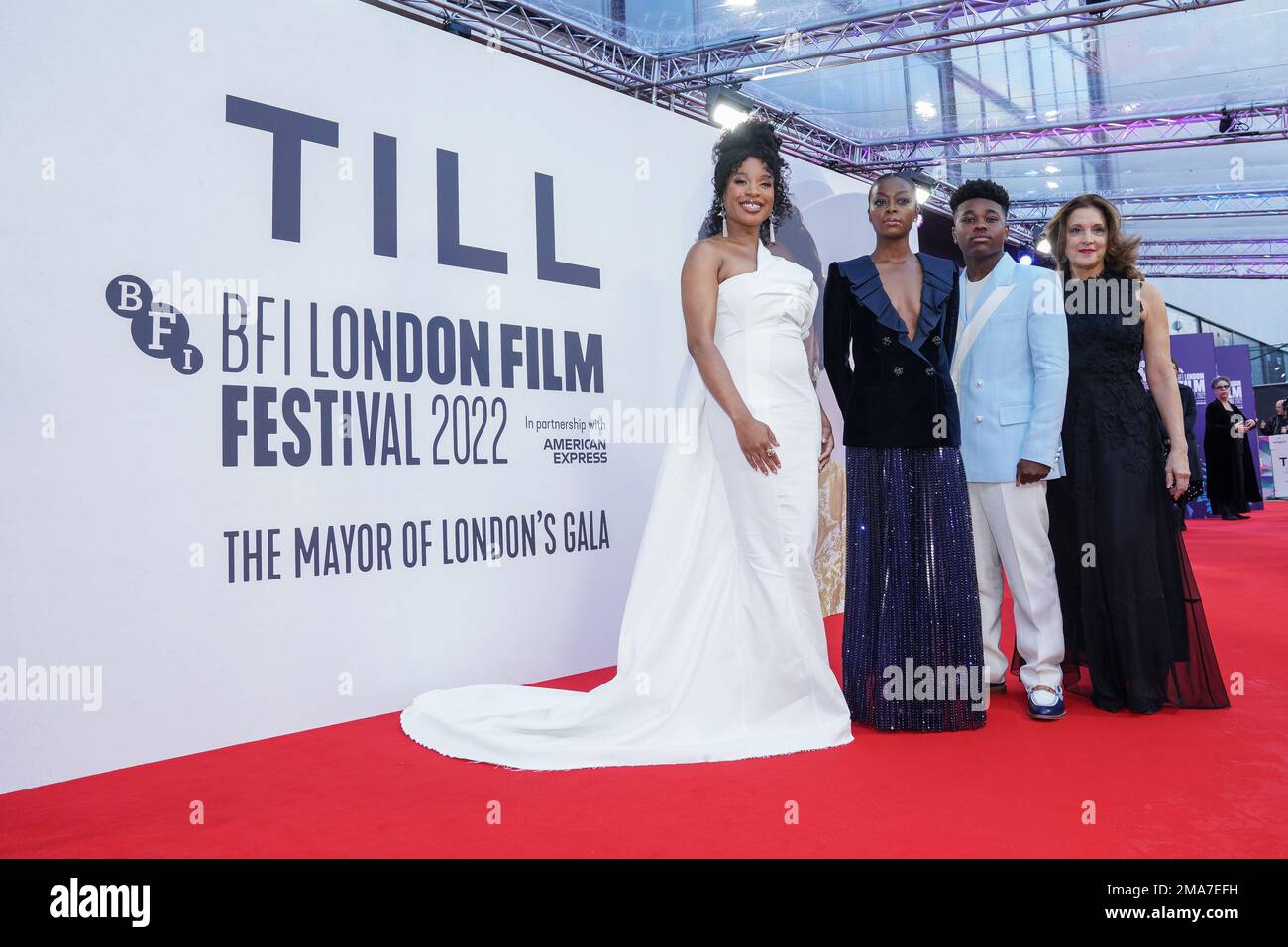 Director Chinonye Chukwu, from left, Danielle Deadwyler, Jalyn Hall and producer Barbara ...