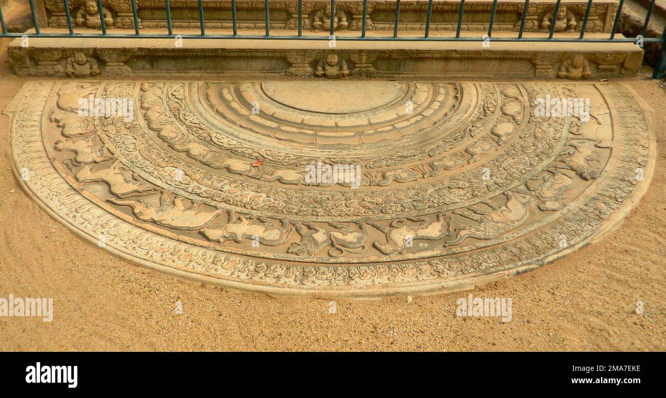 Sandakada pahana, also known as Moonstone, is a unique feature of the ...