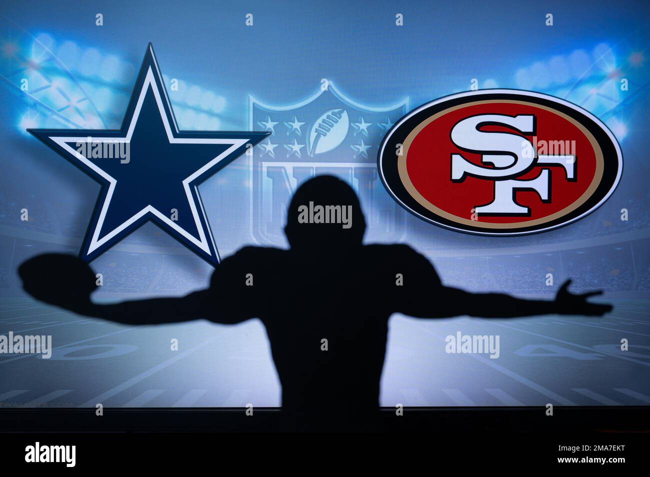 SAN FRANCISCO, USA, JANUARY 18, 2023: Dallas Cowboys vs. San Francisco ...