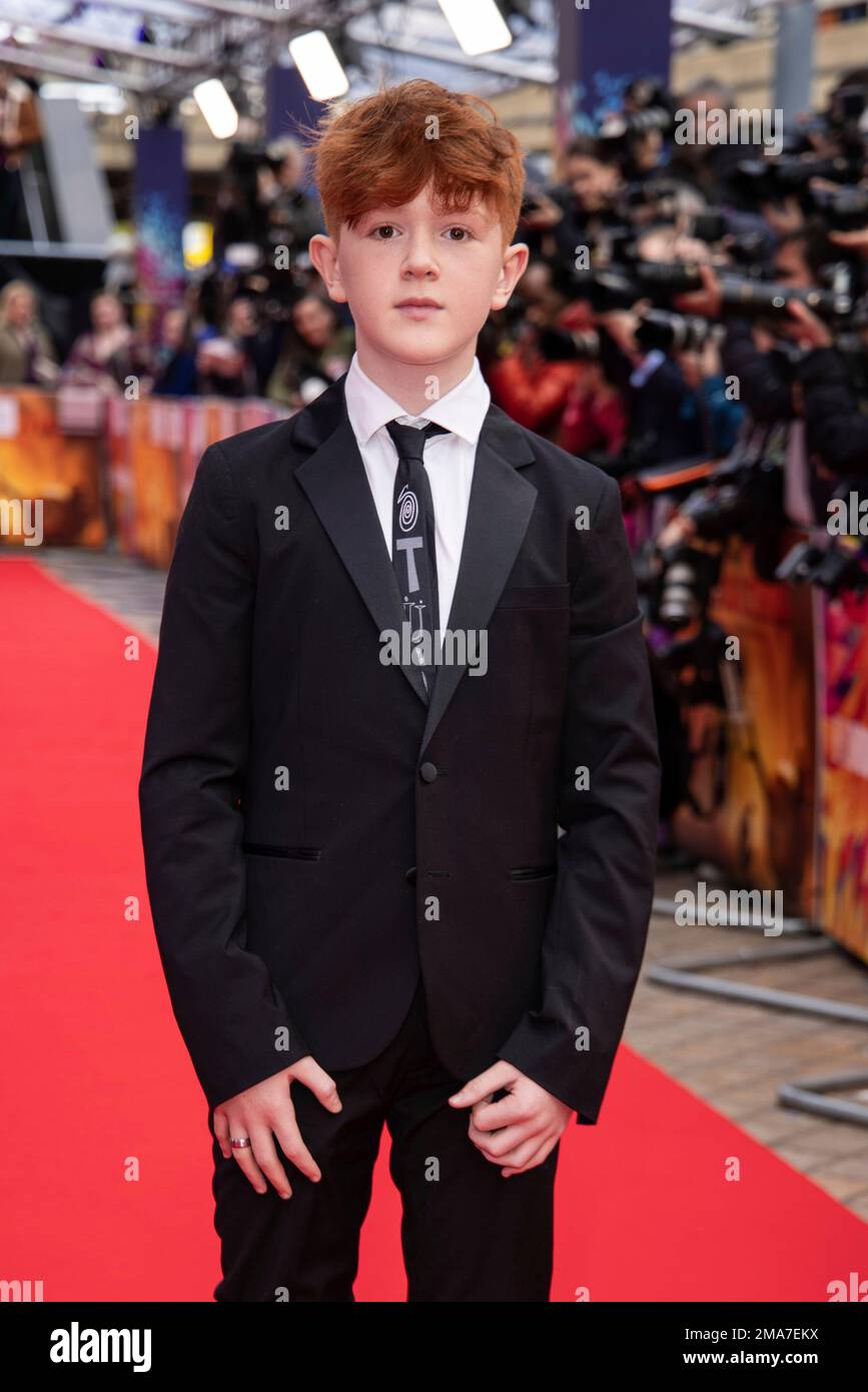 Gregory Mann poses for photographers upon arrival for the premiere of ...