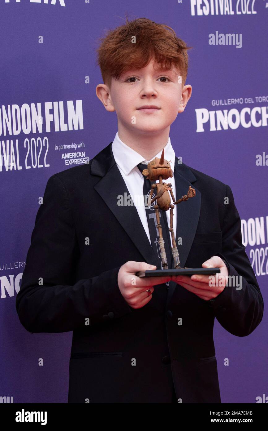 Gregory Mann poses for photographers upon arrival for the premiere of the film 'Guillermo del ...
