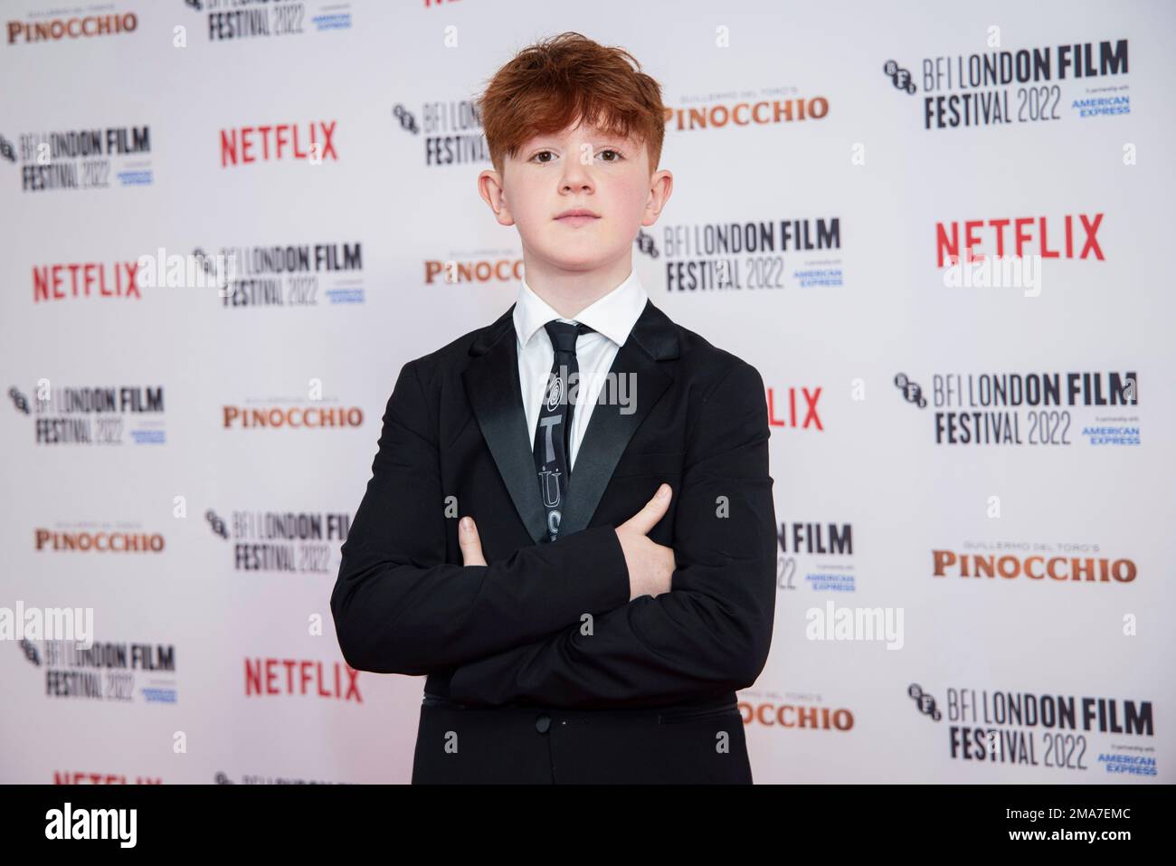 Gregory Mann poses for photographers upon arrival for the premiere of ...