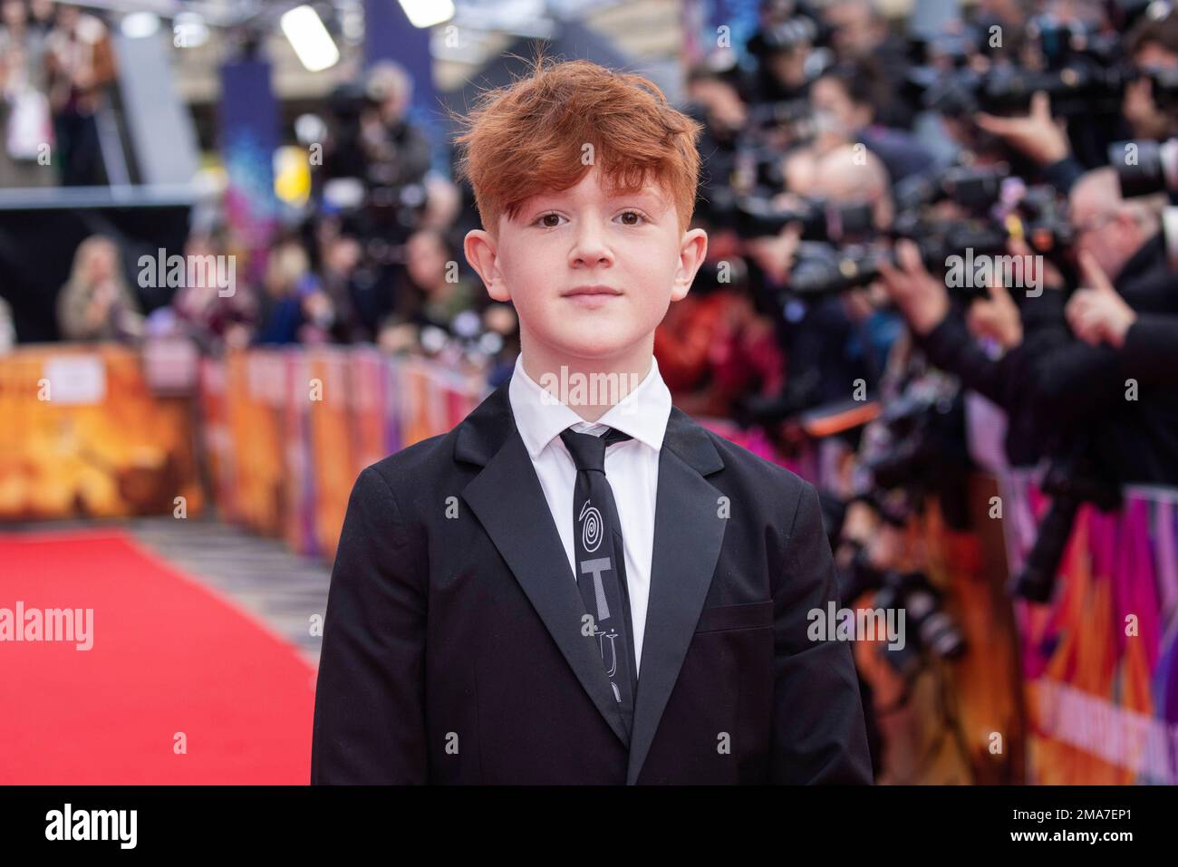 Gregory Mann poses for photographers upon arrival for the premiere of ...