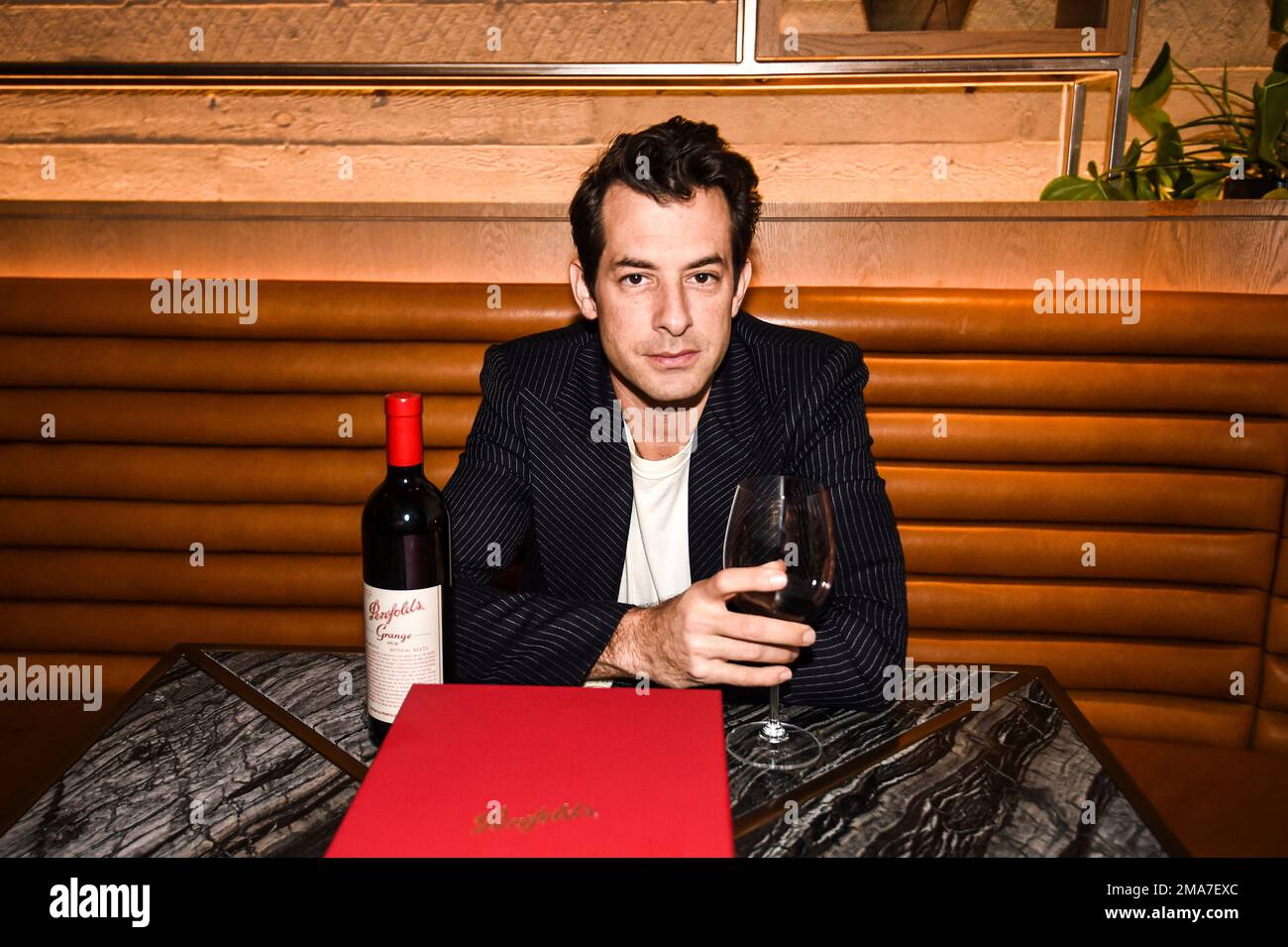 IMAGE DISTRIBUTED FOR PENFOLDS - Mark Ronson enjoying Grange at ...