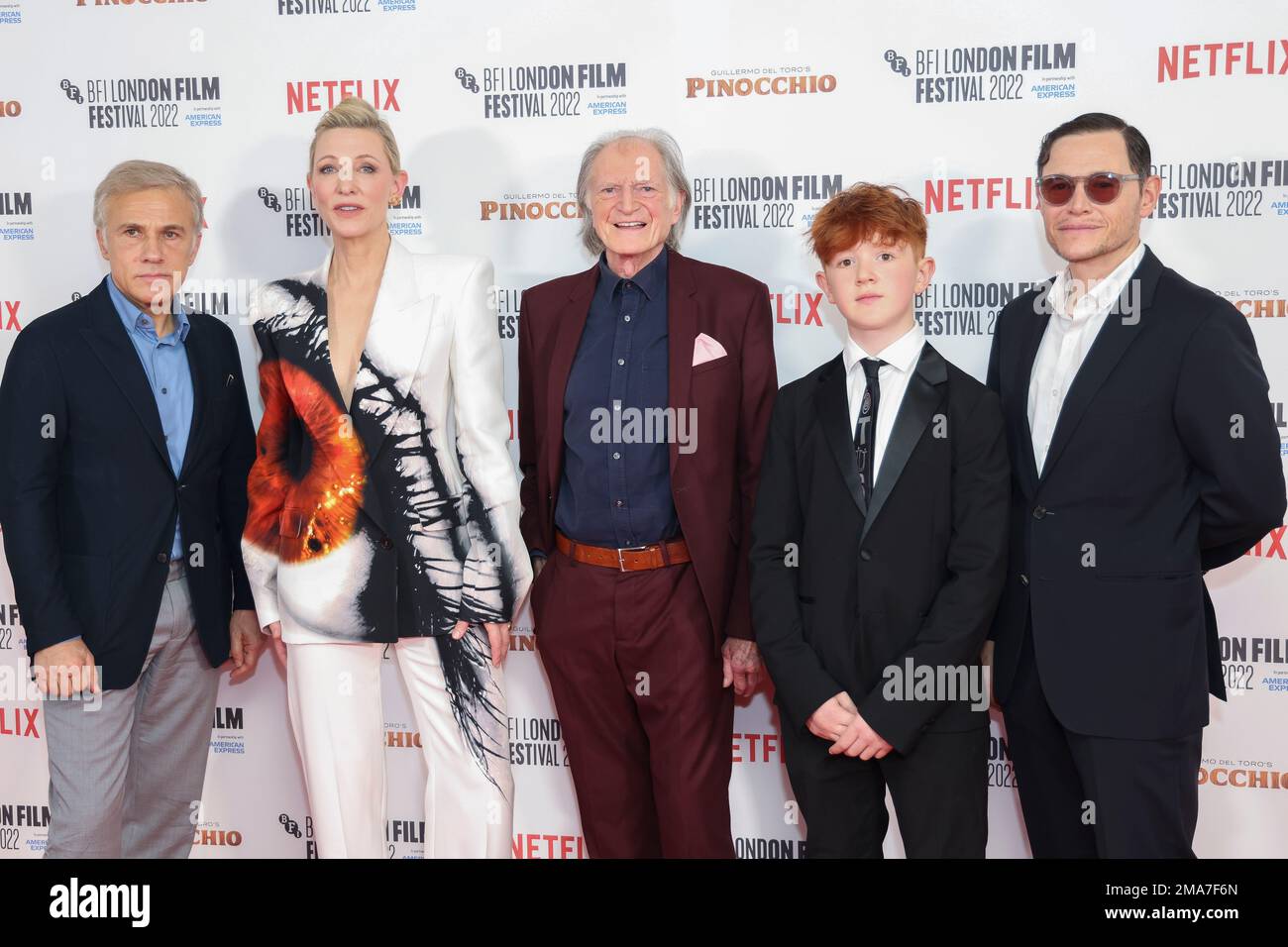 Christoph Waltz, from left, Cate Blanchett, David Bradley, Gregory Mann ...