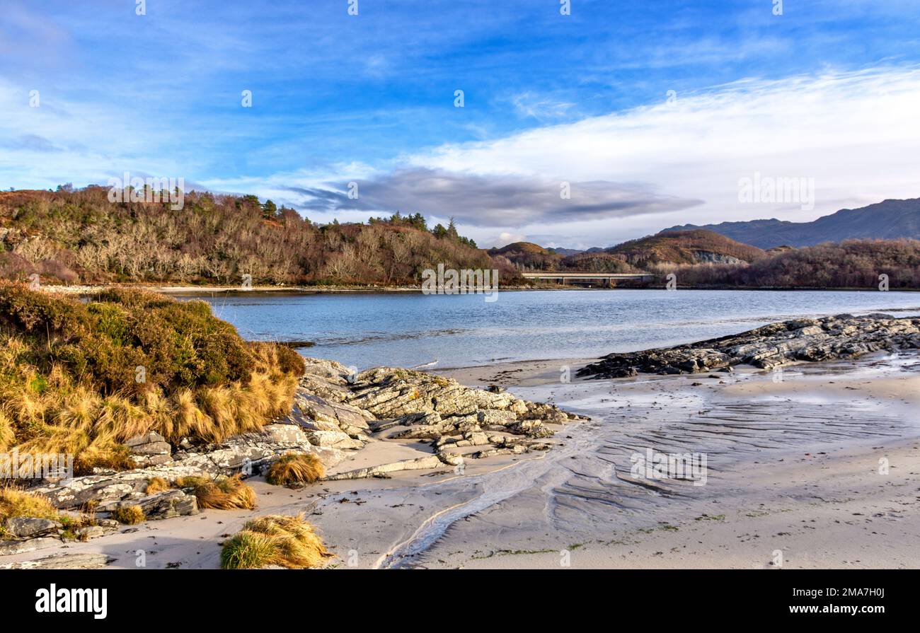 Scottish beach winter sun blue sky hi-res stock photography and images ...