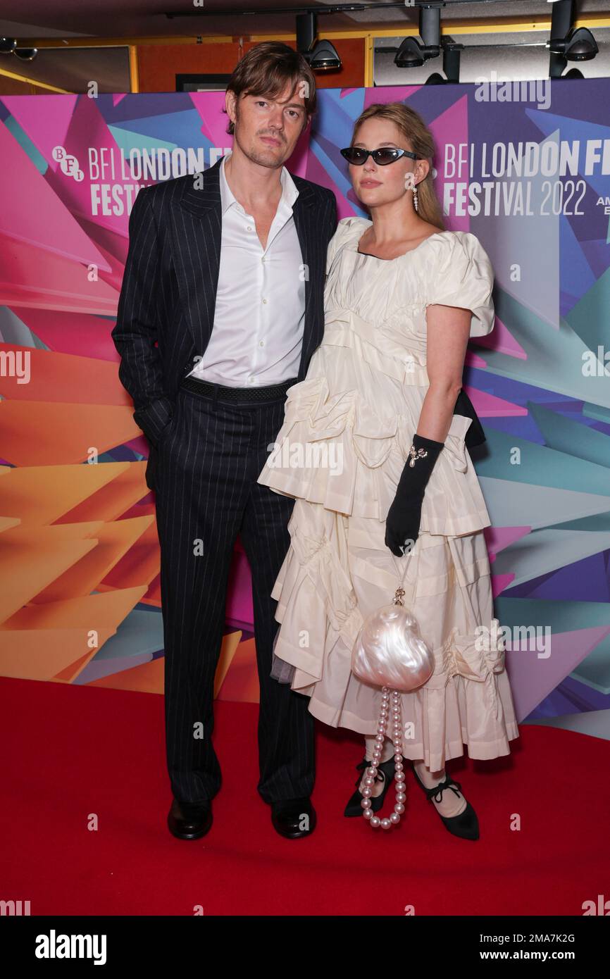 Sam Riley, left, and Hayley Bennett pose for photographers upon arrival ...