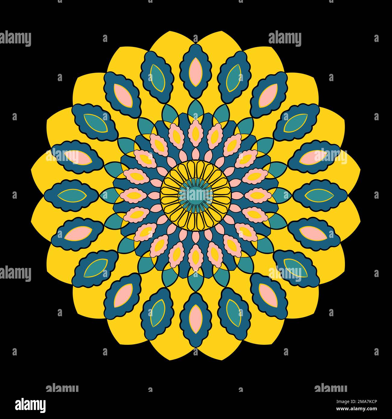 Colorful mandala. Decorative round ornaments. Anti-stress therapy ...