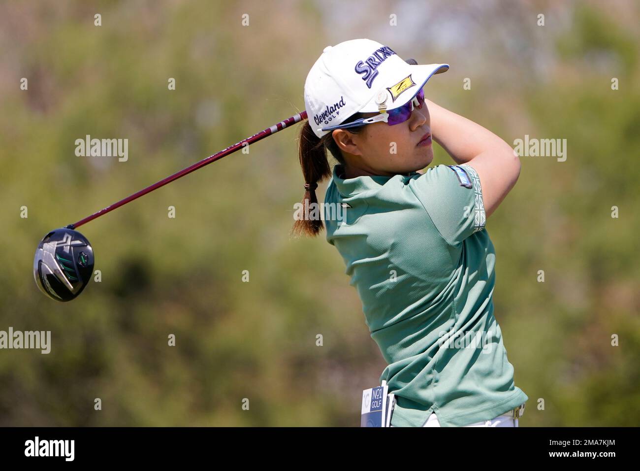 Nasa Hataoka of Japan watches her tee shot on the 10th hole during The ...