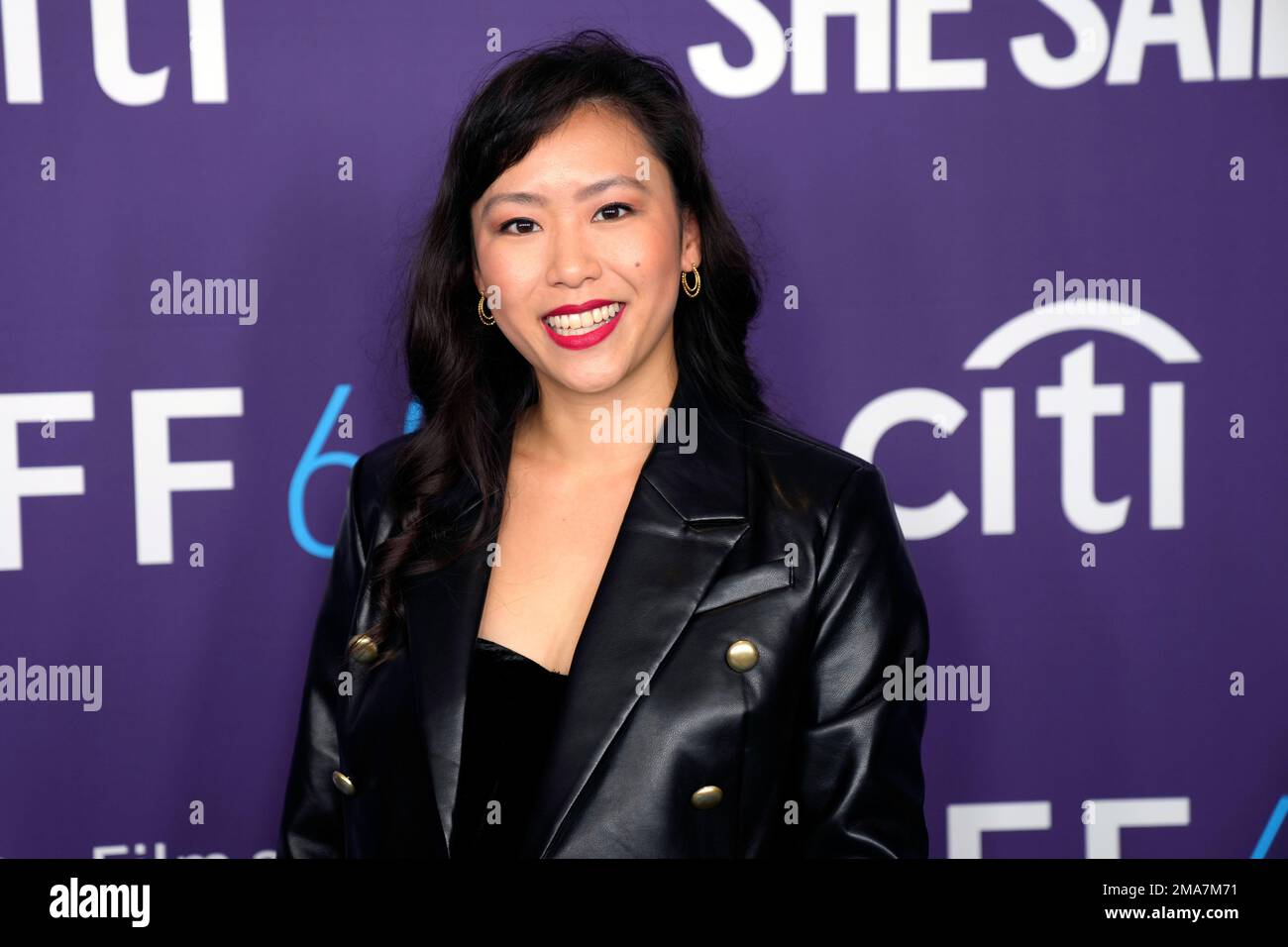 Ashley Chiu attends the premiere of "She Said" at Alice Tully Hall ...