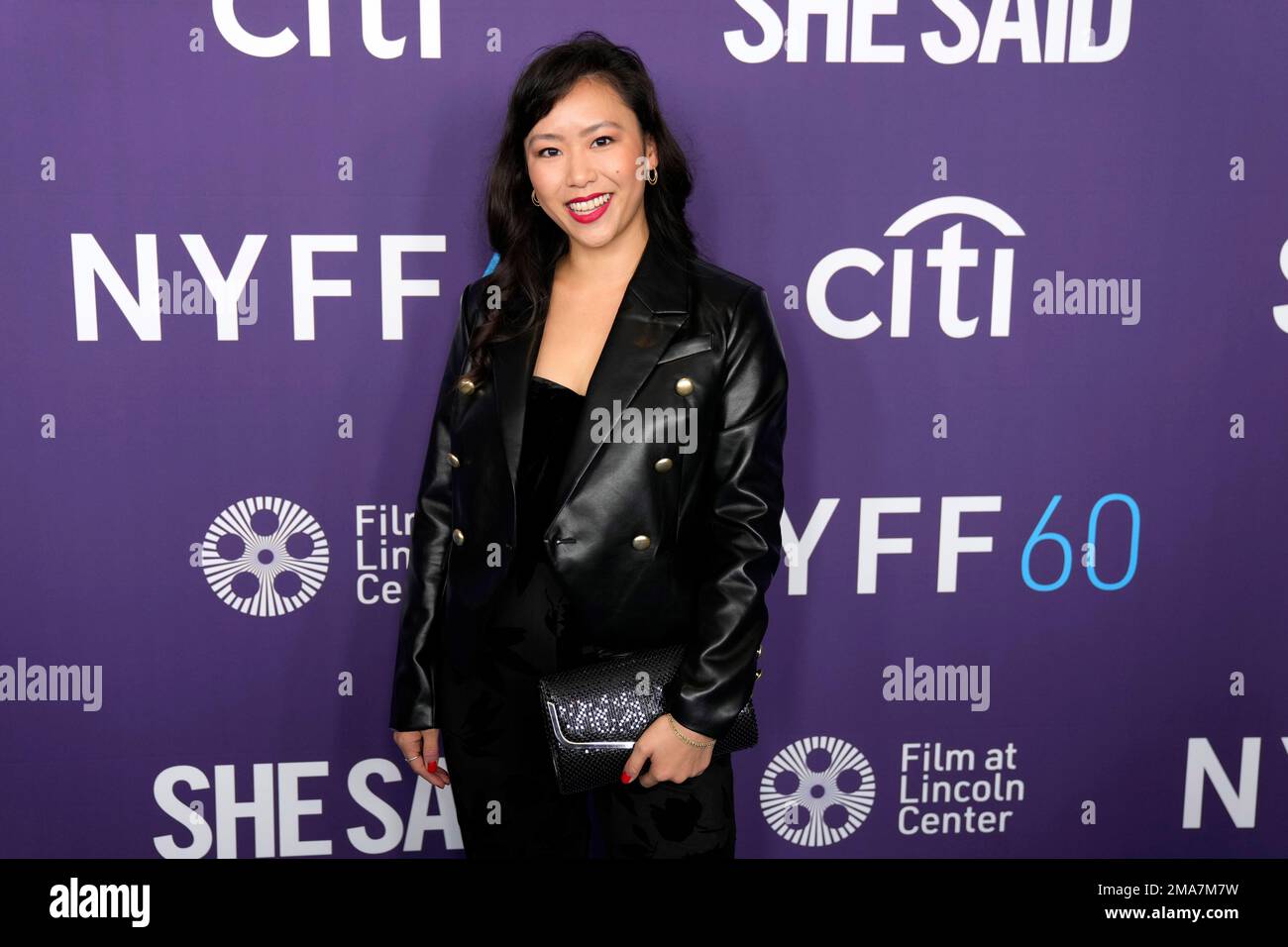 Ashley Chiu attends the premiere of "She Said" at Alice Tully Hall ...