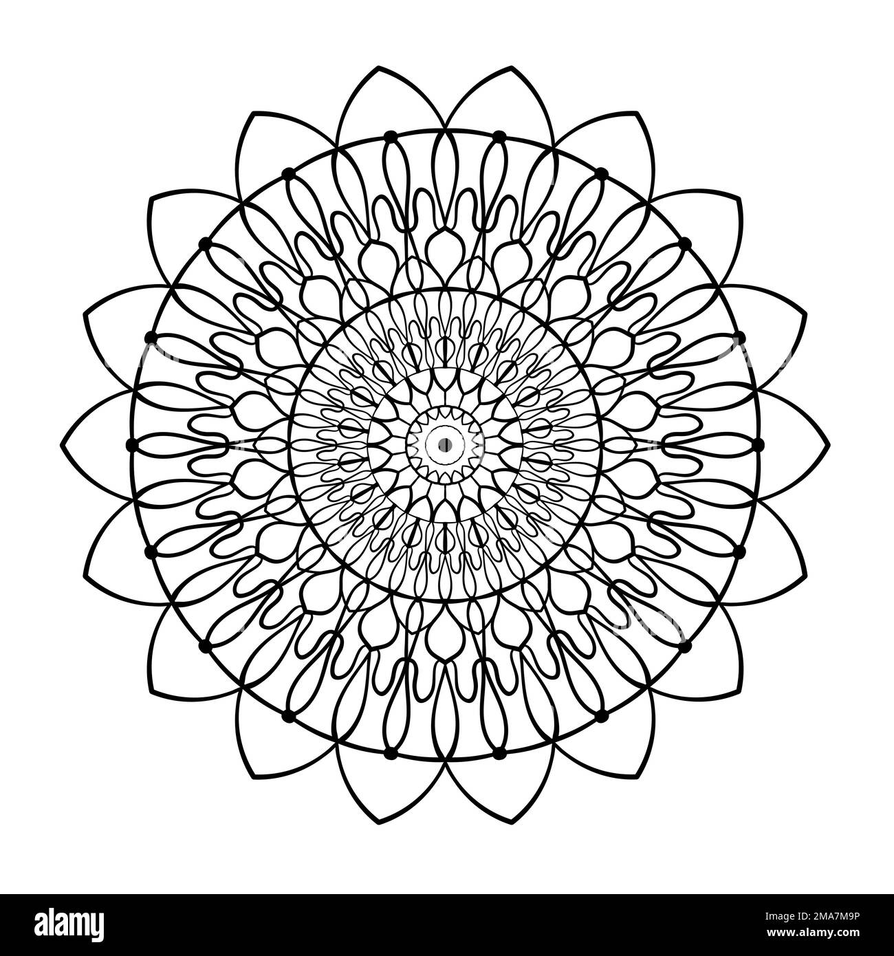 Vector mandala pattern. Coloring book element. Abstract lace pattern ...