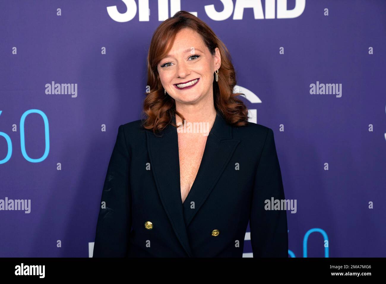 Lauren O'Connor attends the premiere of "She Said" at Alice Tully Hall ...